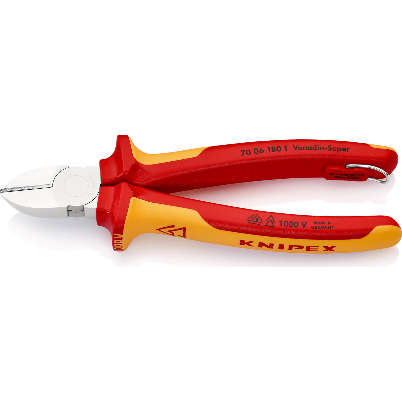 Knipex 70 06 Vde Insulated Tethered Diagonal Cutting Pliers 180mm - Pilgrim