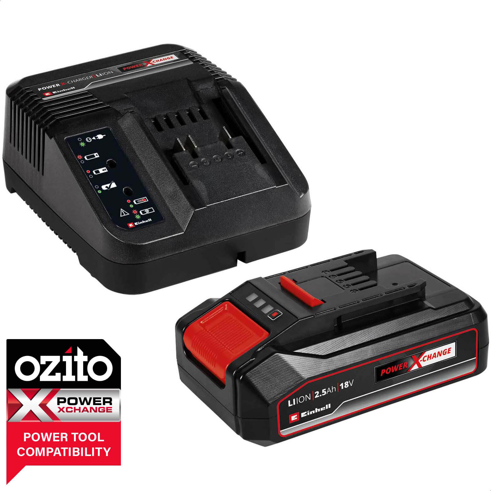 Einhell Genuine Power X-change 18v Cordless Li-ion Battery 2.5ah And ...