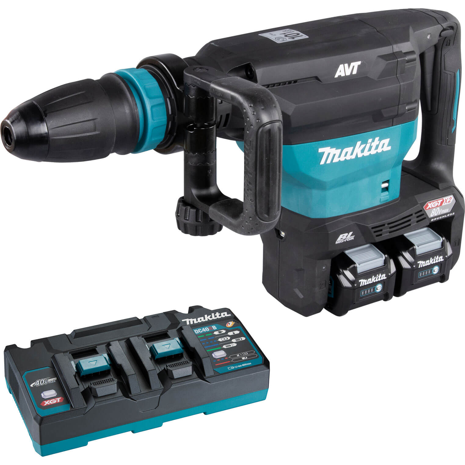 Makita Hm002g Twin 40v Max Xgt Cordless Brushless Demolition Hammer 2 X ... Makita Hm002g Twin 40v Max Xgt Cordless Brushless Demolition Hammer 2 X ...