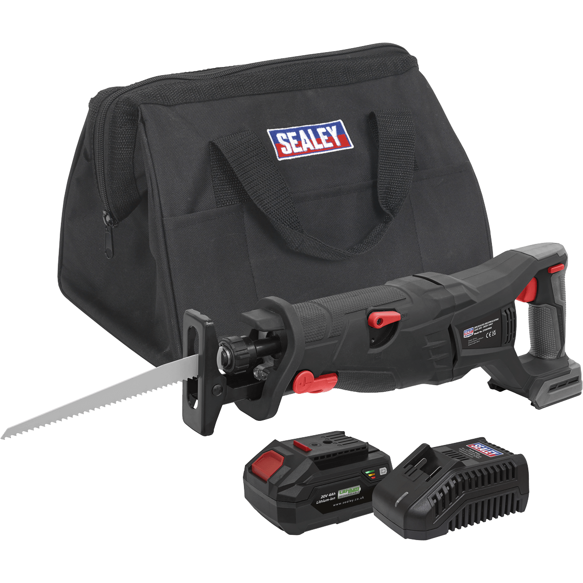 Sealey Cp20vrsx 20v Cordless Brushless Reciprocating Saw 1 X 4ah Li-ion ...